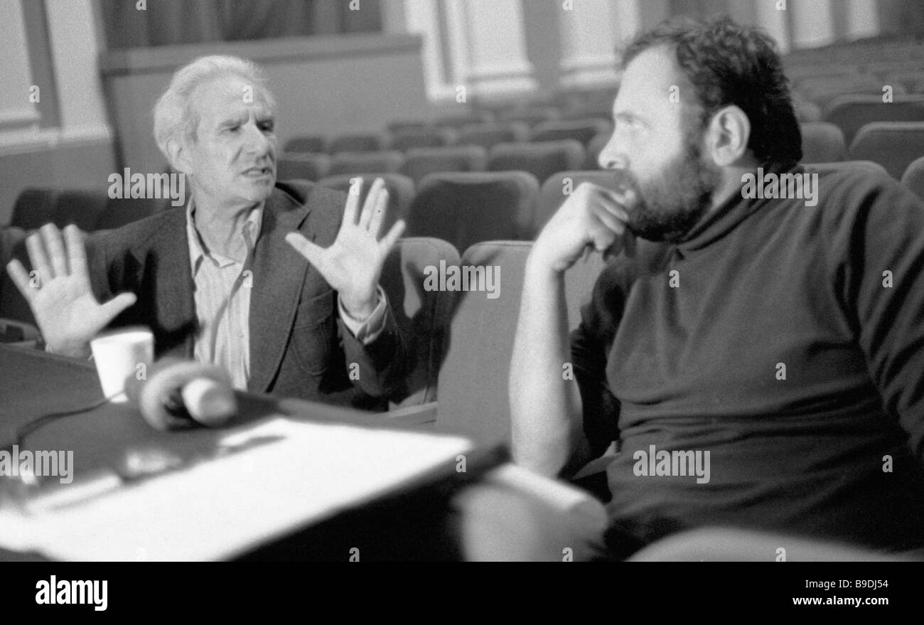 Playwright Alexander Volodin left and People s Artist of the RSFSR ...