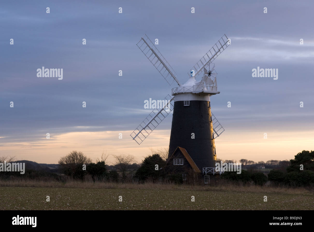 Burnham Overy Windmill, Burnham Overy Staithe, Norfolk, England Stock ...