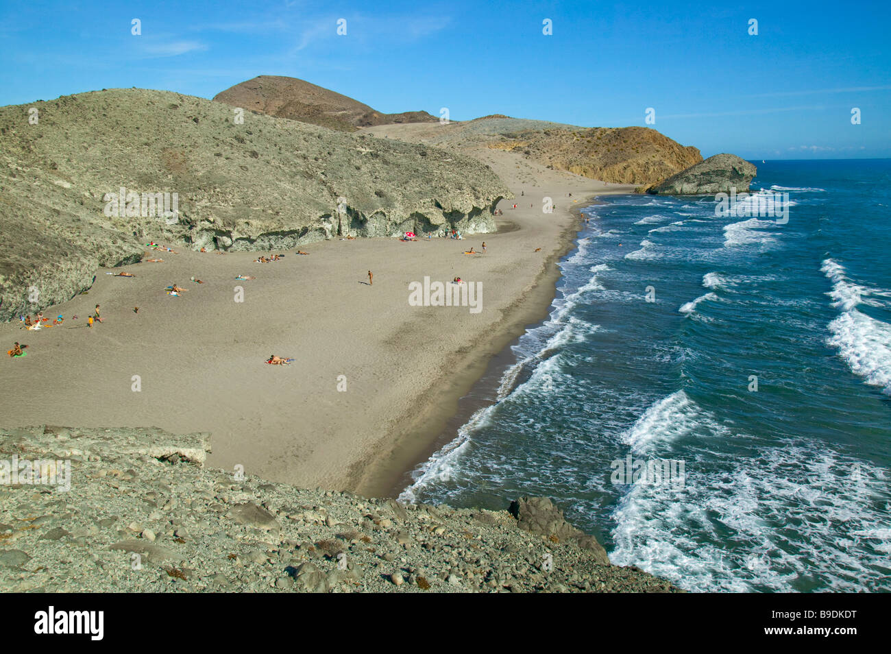 Cabo de Gata Nijar natural park Monsul beach Almeria. Spain Stock Photo ...