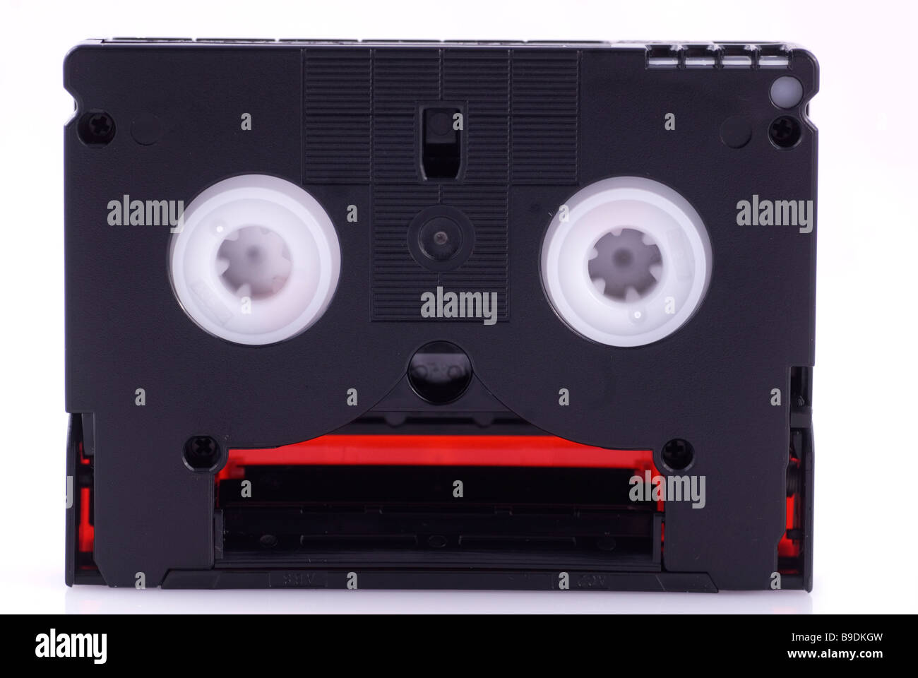 Close up of a mini DV video tape cutout on a white background Stock ...