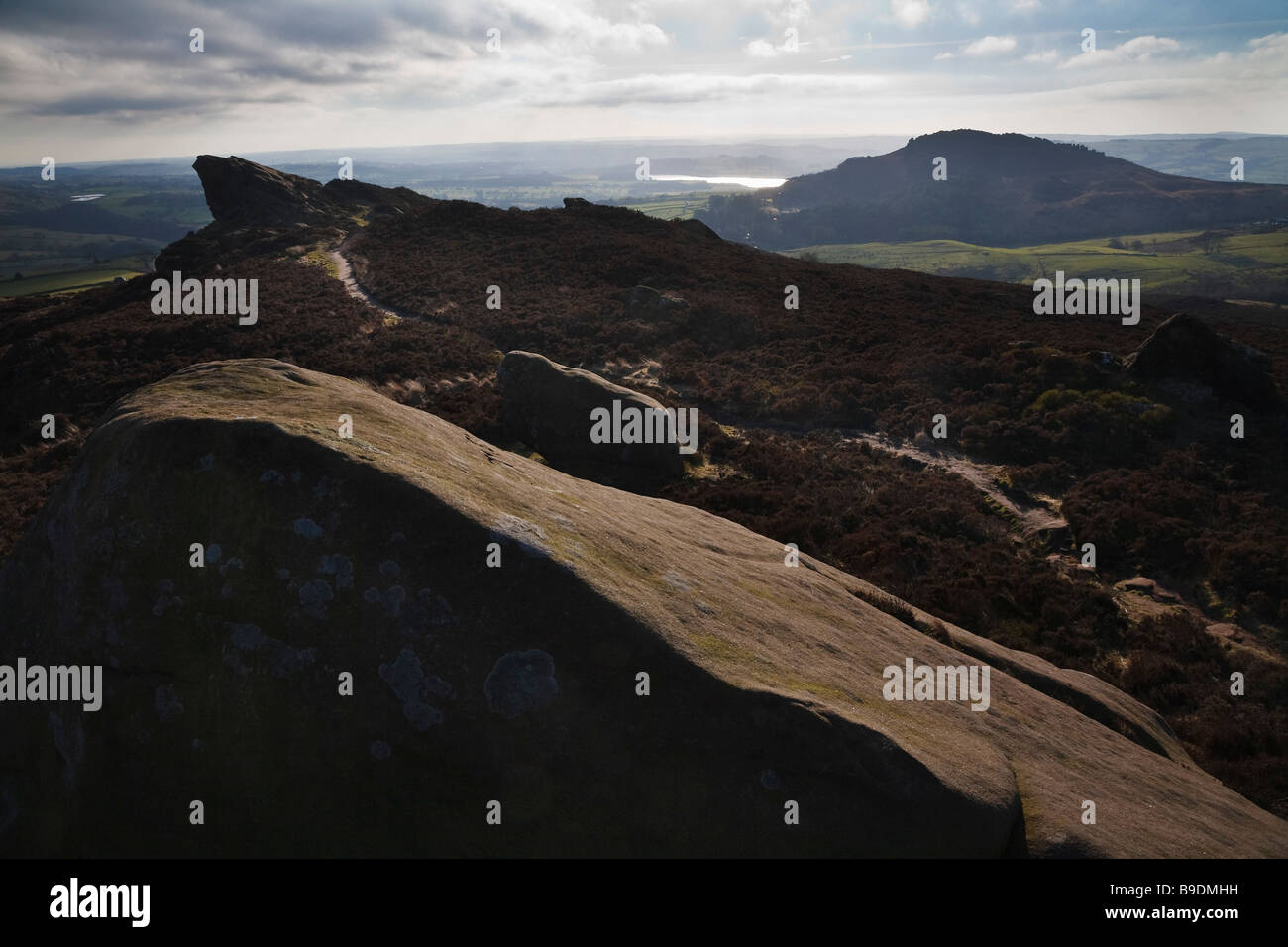 Ramshaw Rocks (view to Hen Cloud and Tittesworth Reservoir), The ...