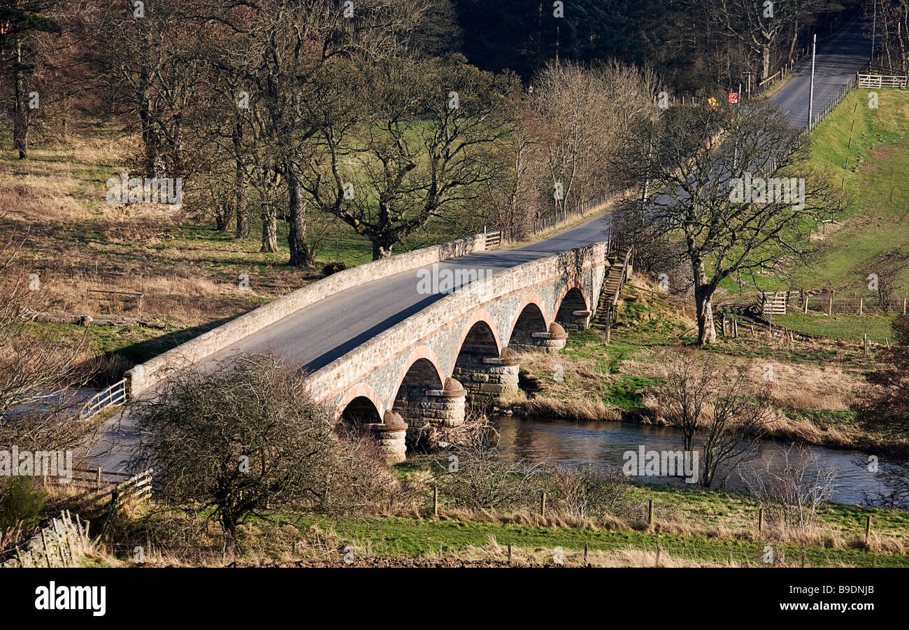 Typical stone river bridge.Scottish borders Stock Photo - Alamy