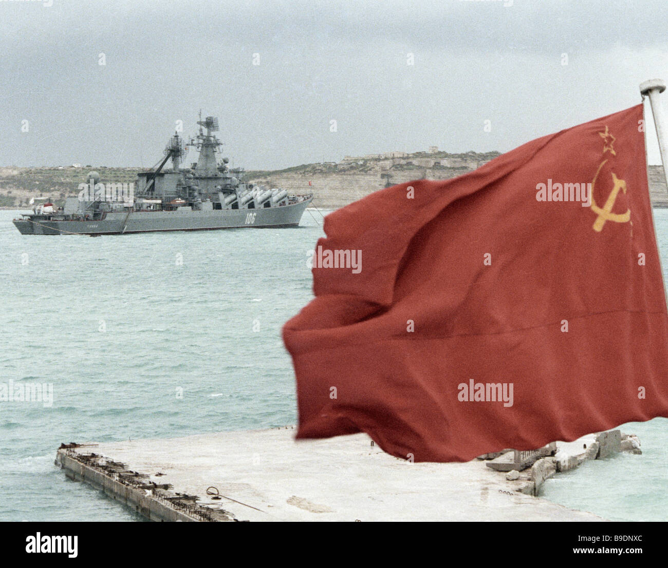The Soviet cruiser Slava near Malta Stock Photo - Alamy