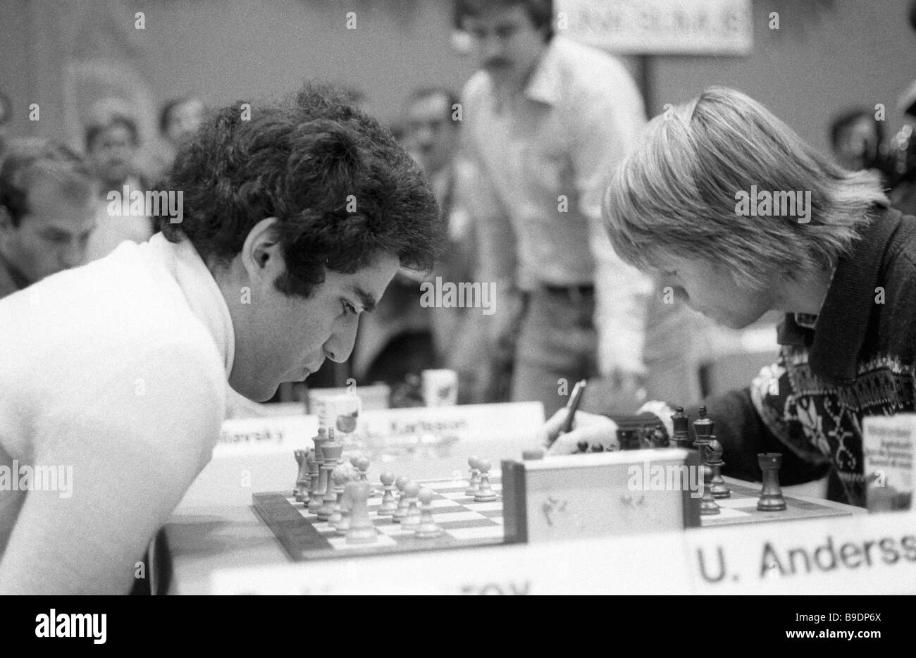 Gary Kasparov 1980 world junior chess champion and 1981 USSR champion ...