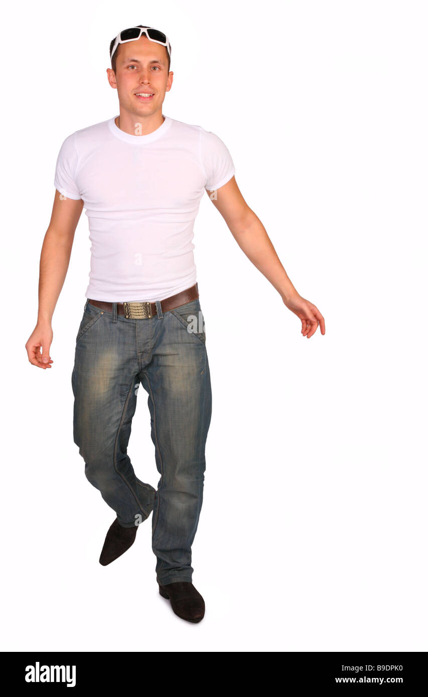 Young man steps Stock Photo - Alamy