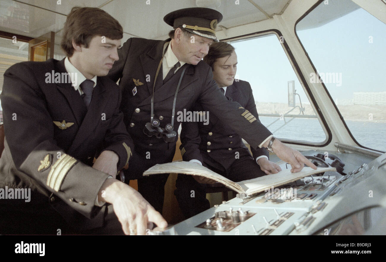 The captain instructor center telling younger captains how to handle ...