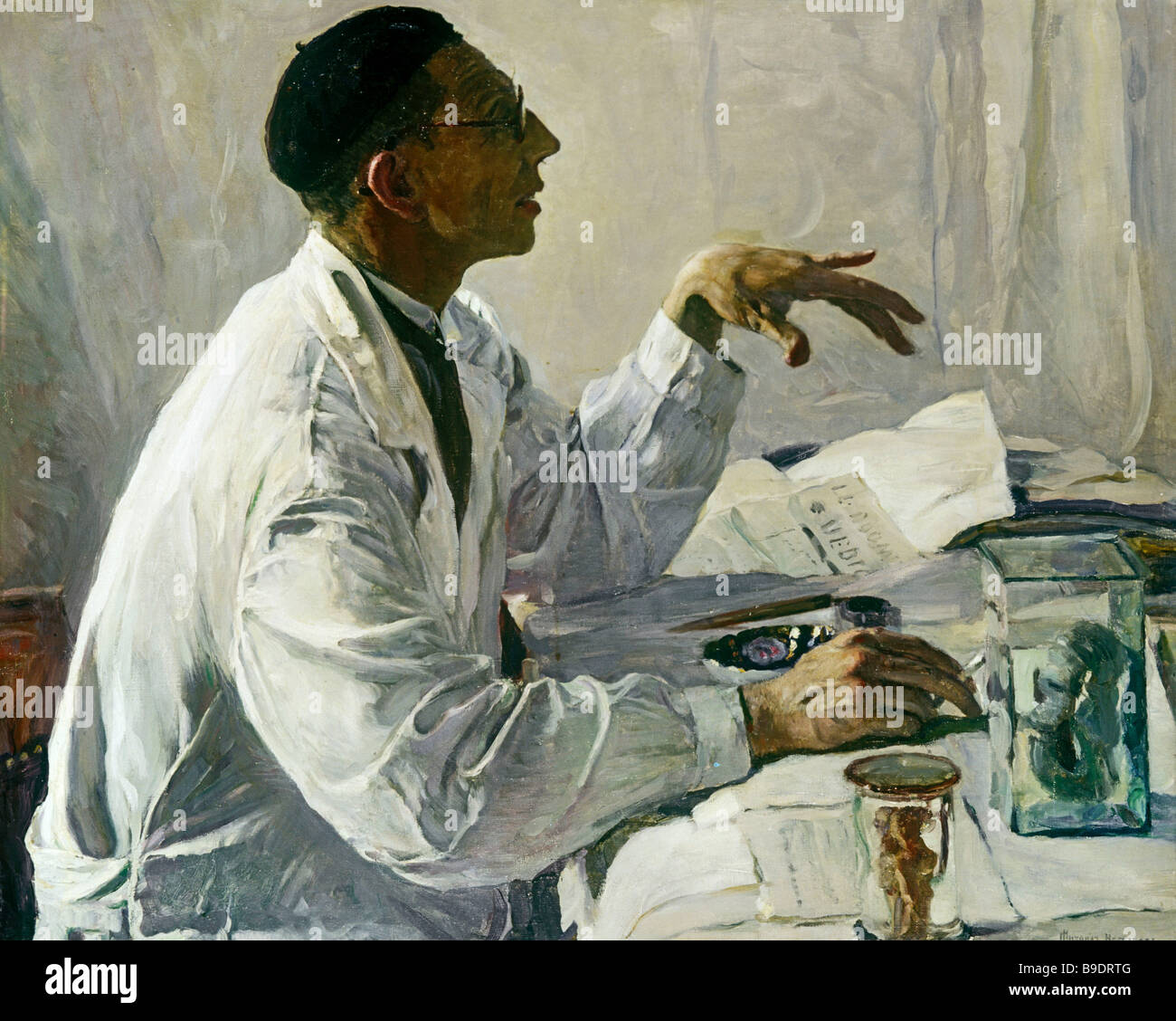 Mikhail Nesterov 1882 1942 Portrait of surgeon Sergei Yudin Oil on ...