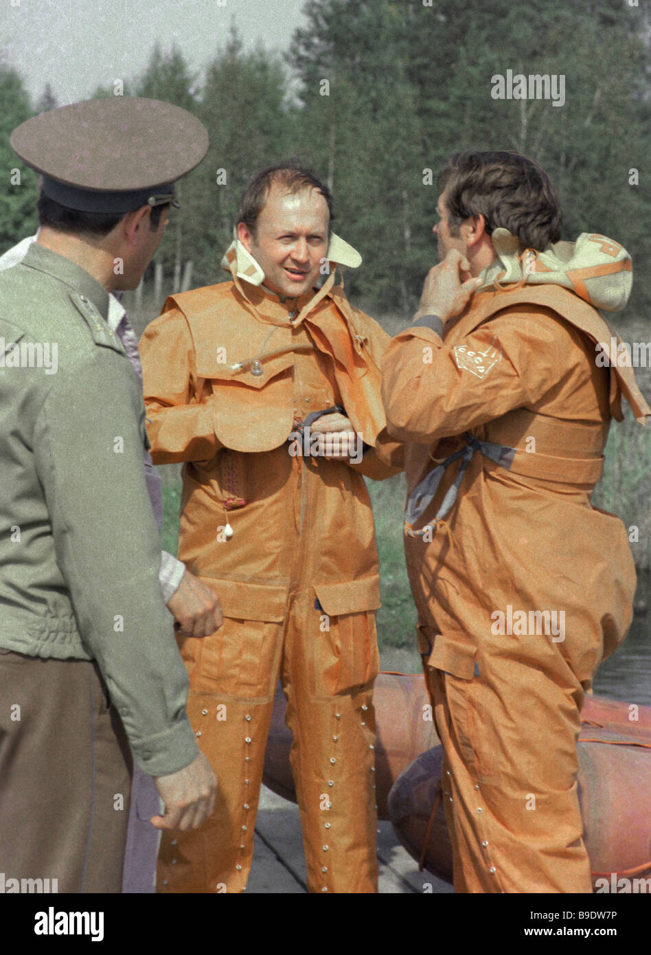 The first bynational space crew of Soyuz 28 commander Colonel Alexei ...