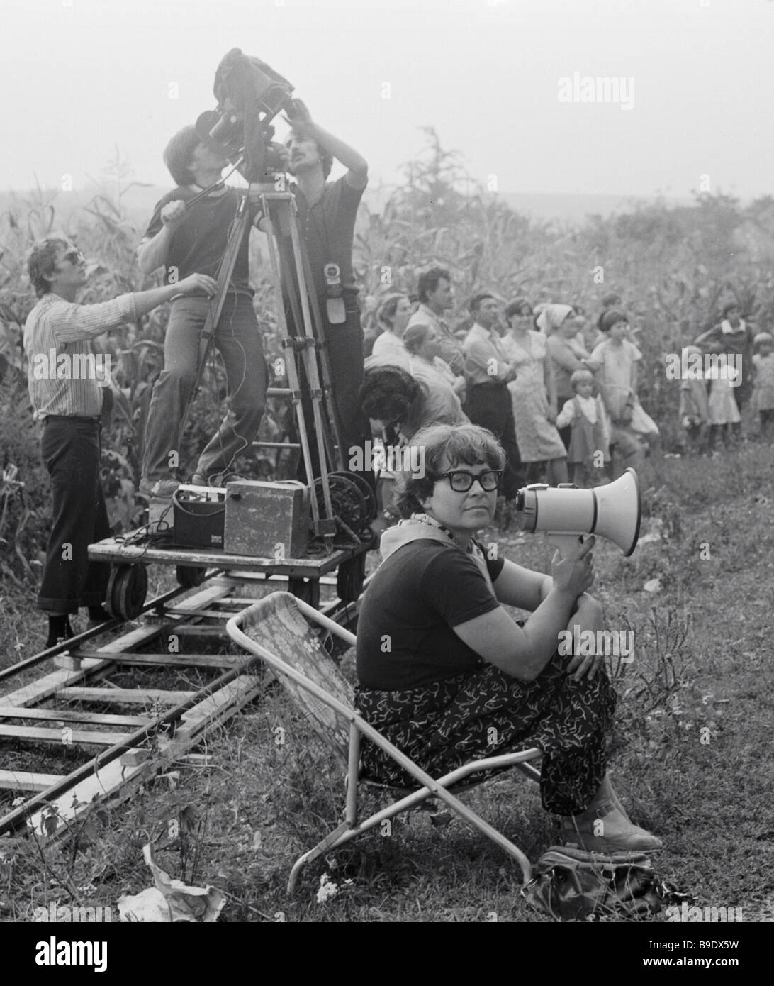 Film director Kira Muratova on the film set of Change of Fortune based ...