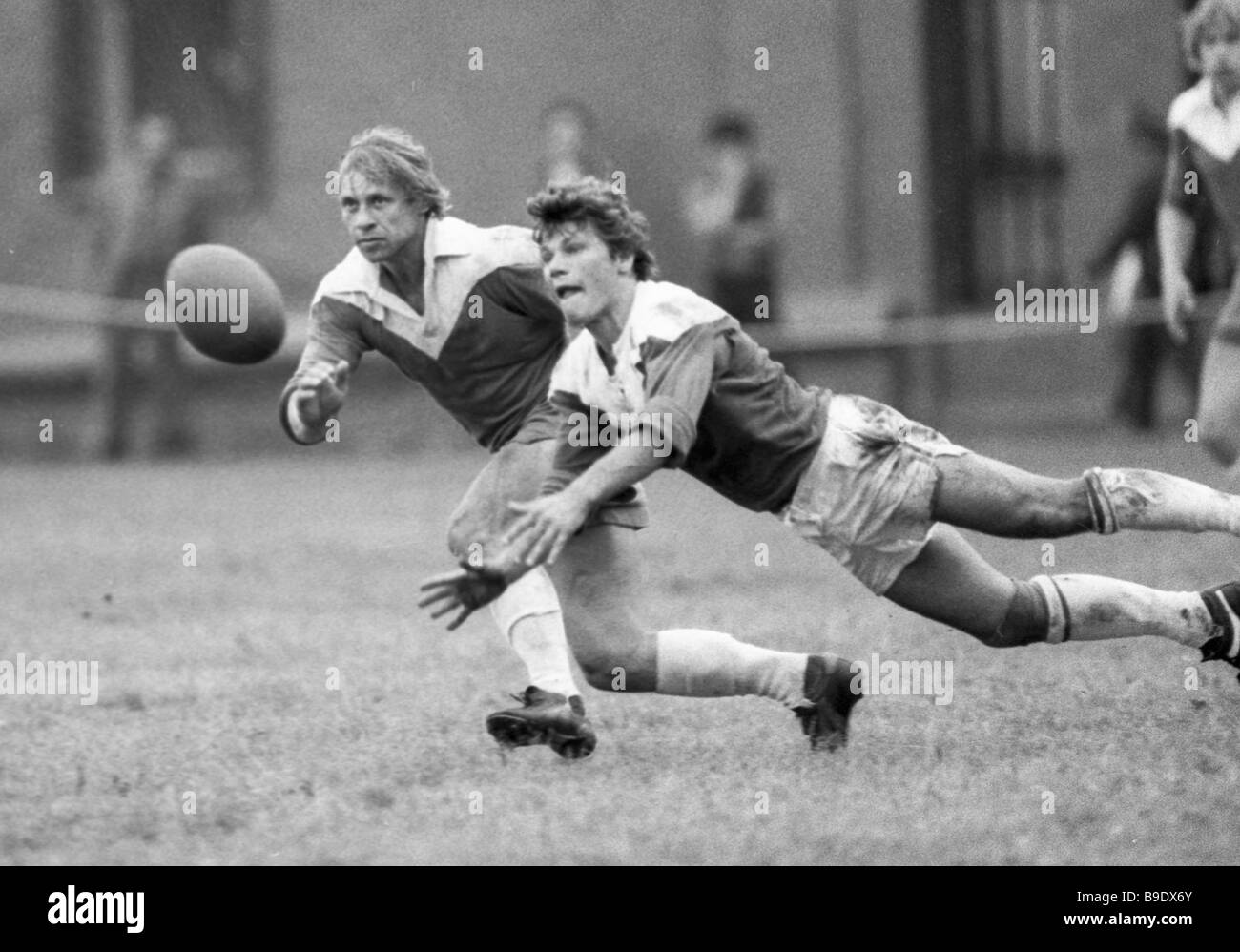 Lokomotiv Moscow against the winner VVA Moscow in the USSR Cup Rugby ...