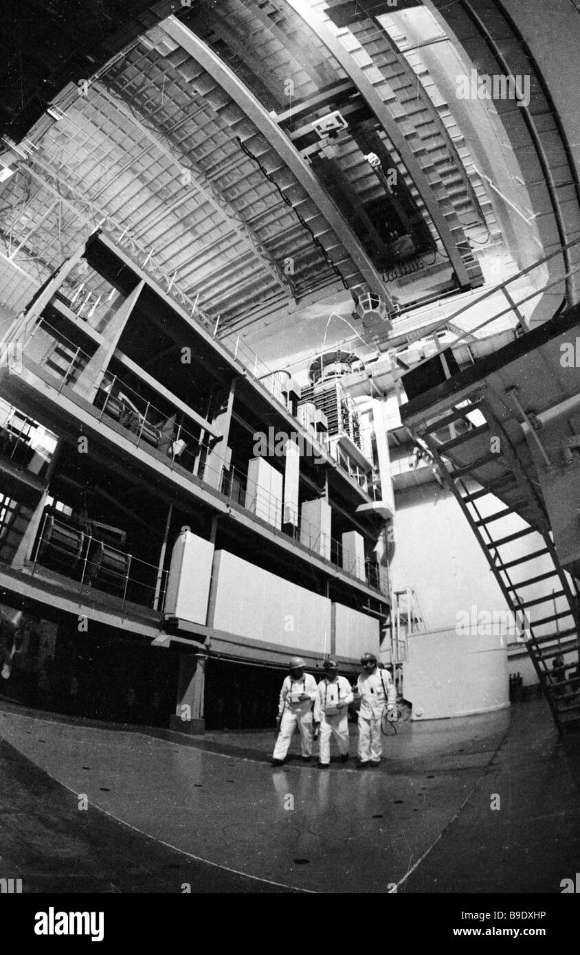 Dosimetrists inside facility of Beloyarsk nuclear power plant Stock ...