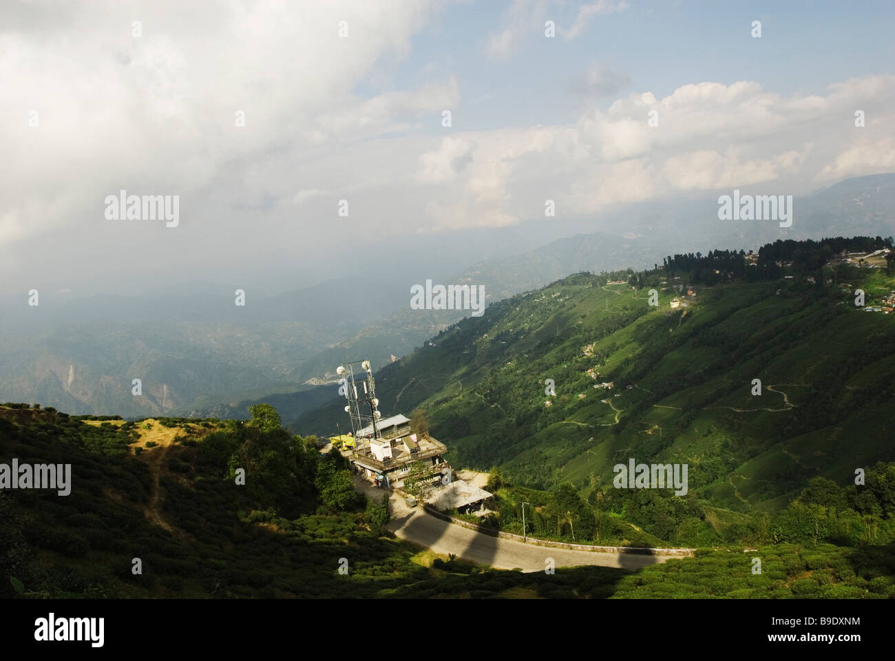 Dirt road passing through mountains, Darjeeling, West Bengal, India ...