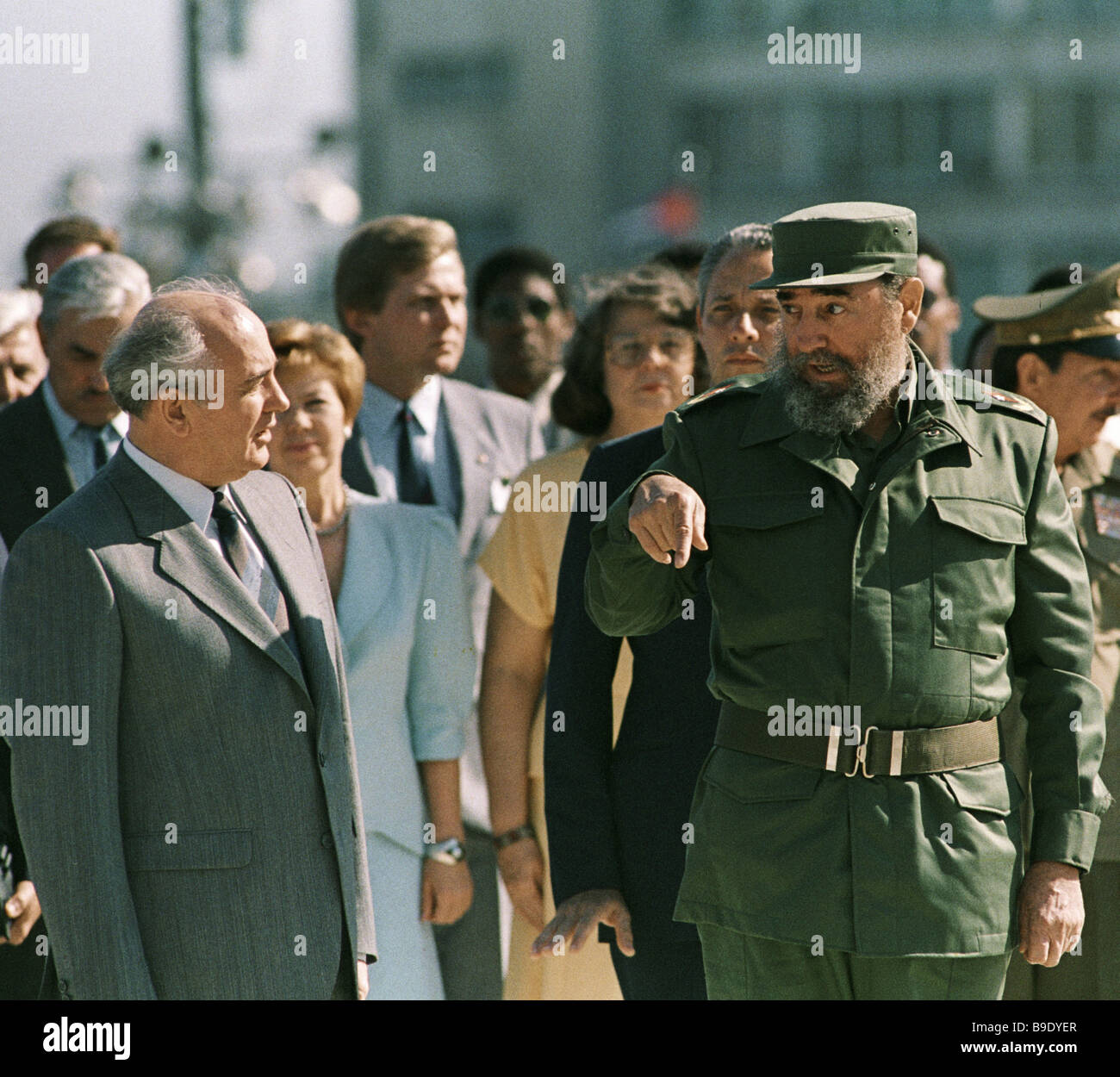 General Secretary of the CPSU Central Committee Mikhail Gorbachev left ...
