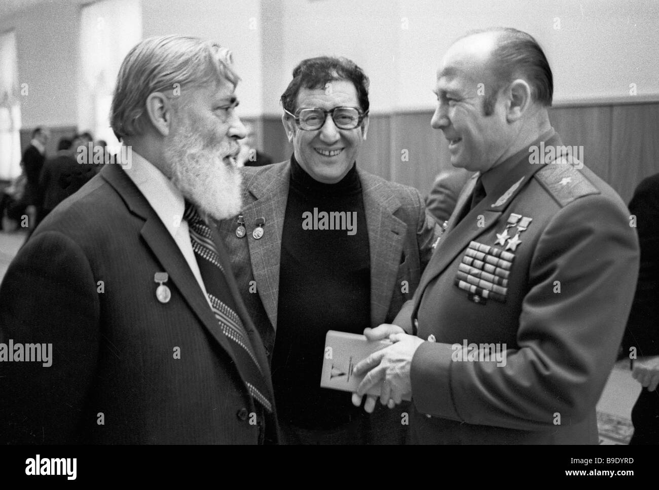 People s Artists of the USSR Alexander Kibalnikov left and Lev Kerbel ...