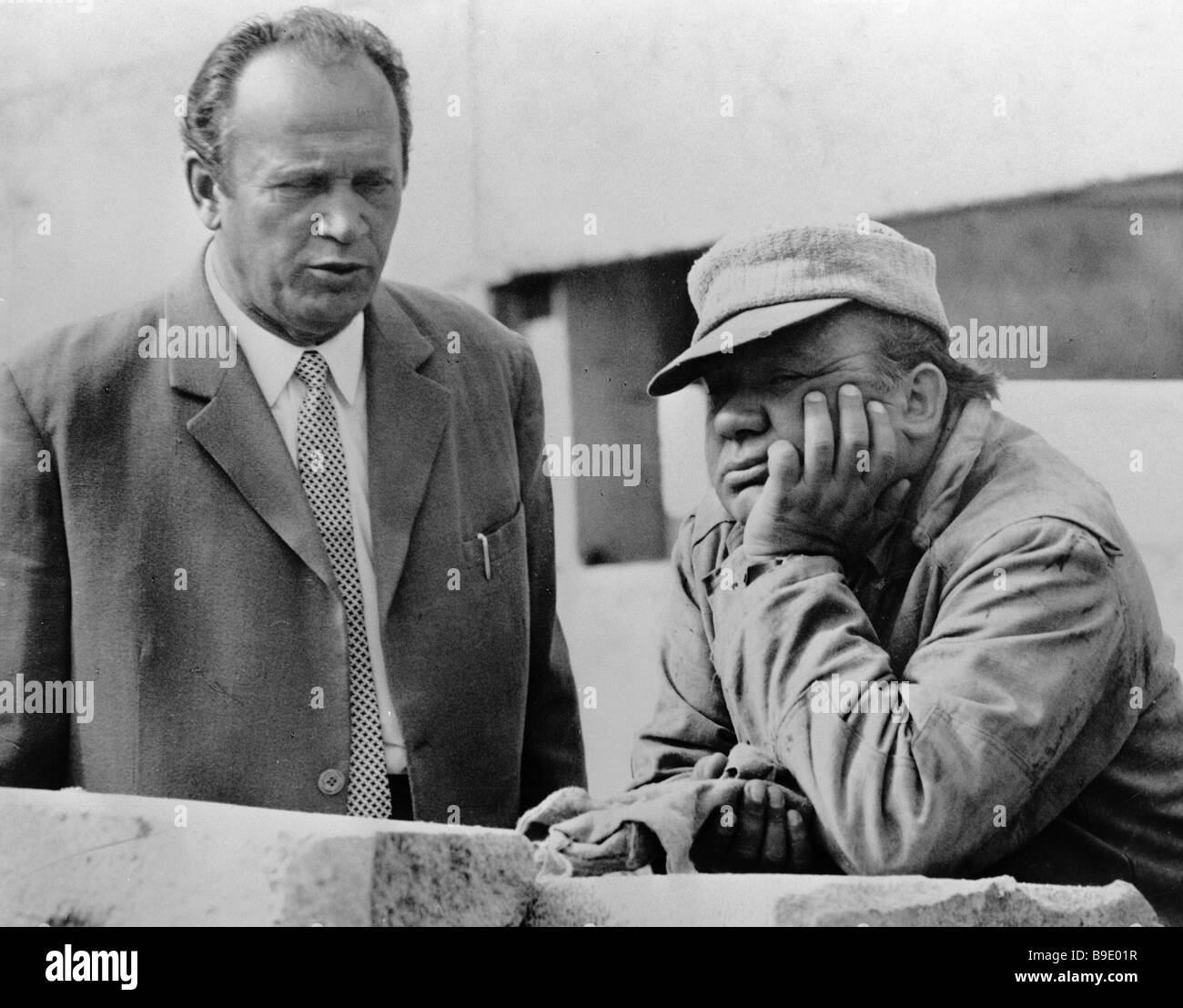 People s Artist of the RSFSR Yevgeny Leonov right as Foreman Potapov in ...