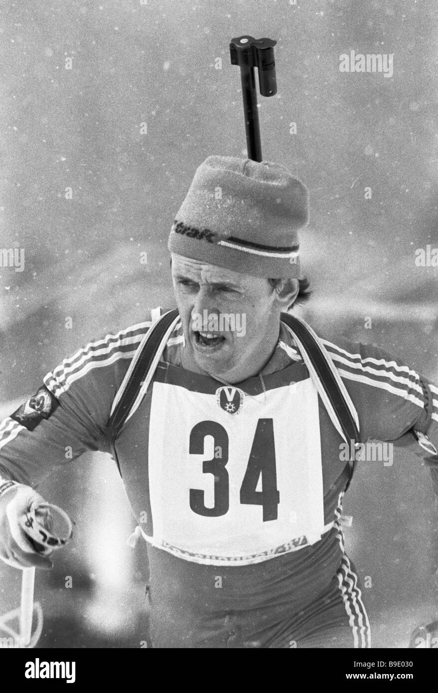 Biathlonist Vladimir Alikin during the competitions Stock Photo - Alamy