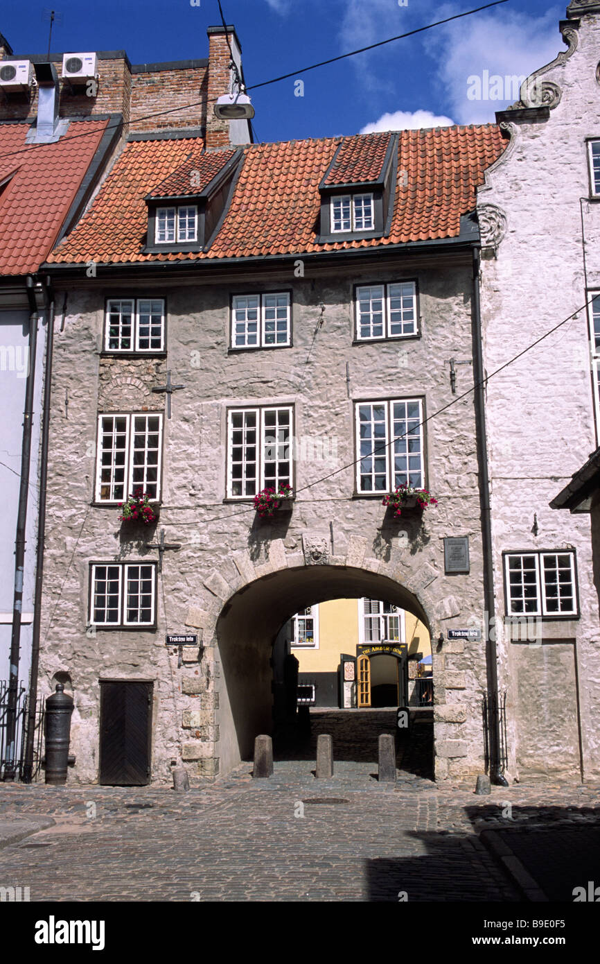 Latvia, Riga, old town, Swedish gate Stock Photo - Alamy