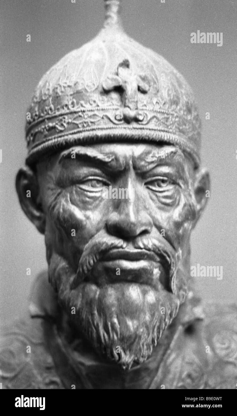 A sculptural portrait of the Central Asian commander Timur The portrait ...