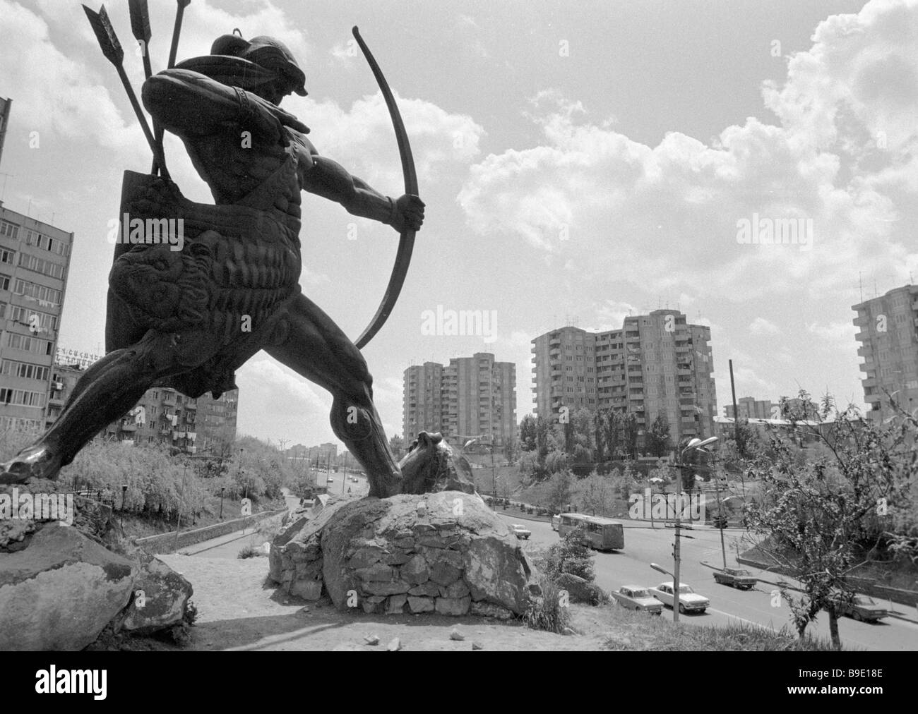 A monument to folk hero Haik Nahabed that defended Armenia from ...
