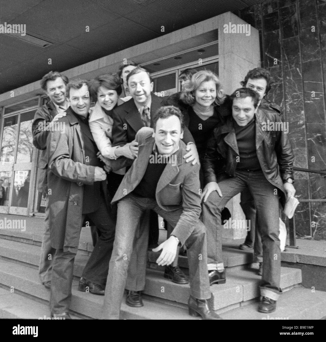 Actors of the Moscow Satire Theater and French director Antoine Vitez ...