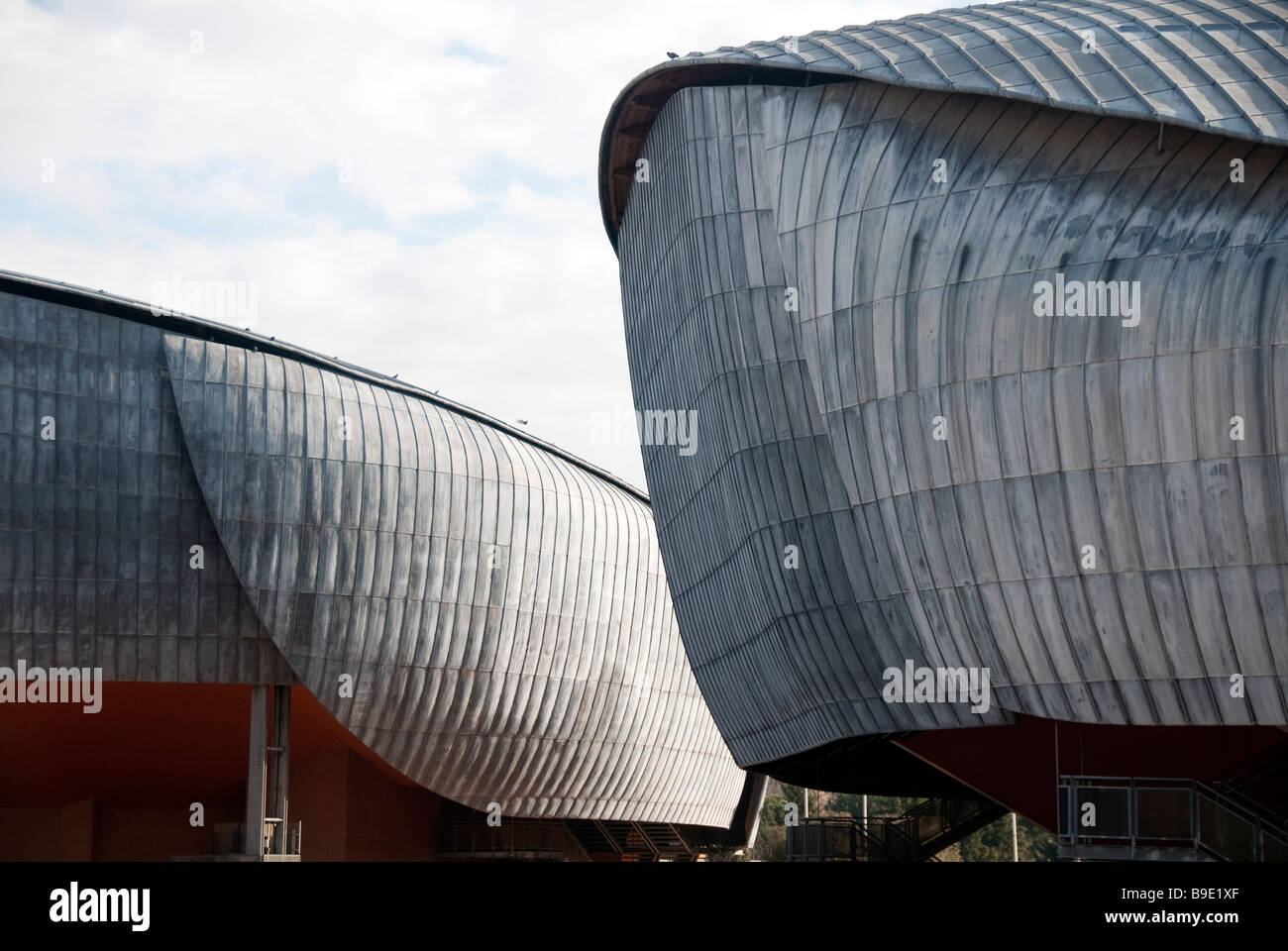 The lead shells of The Auditorium, of two of three concert halls in the ...