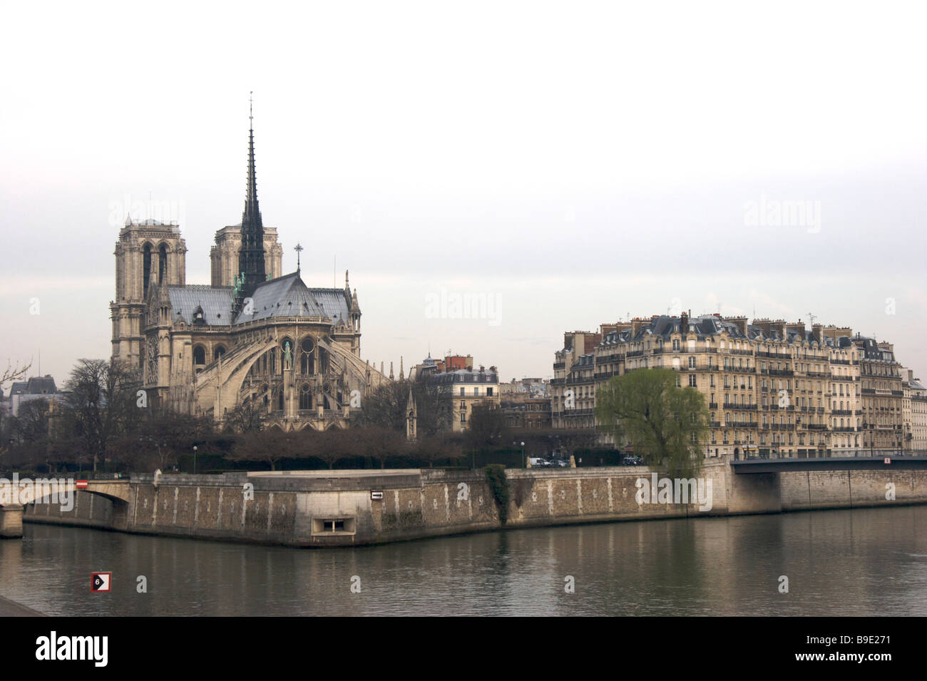 A rear view of Notre Dame Paris France Stock Photo - Alamy