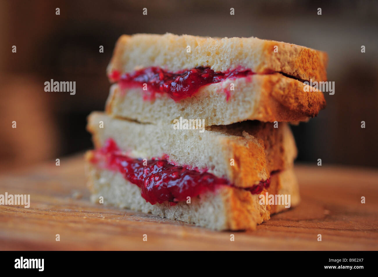 A jam sandwich made from home made jam and bread Stock Photo - Alamy