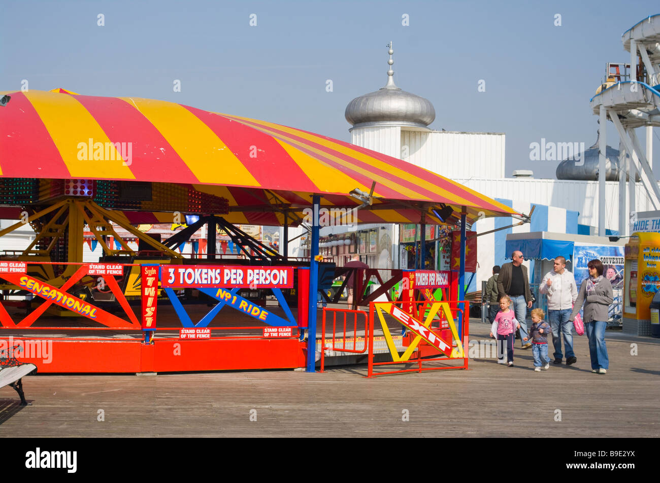 Fairground Funfair Ride On The Palace Pier Brighton East Sussex England ...