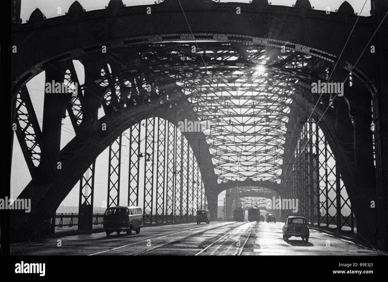 Okhta Bridge spanning the Neva River Stock Photo - Alamy