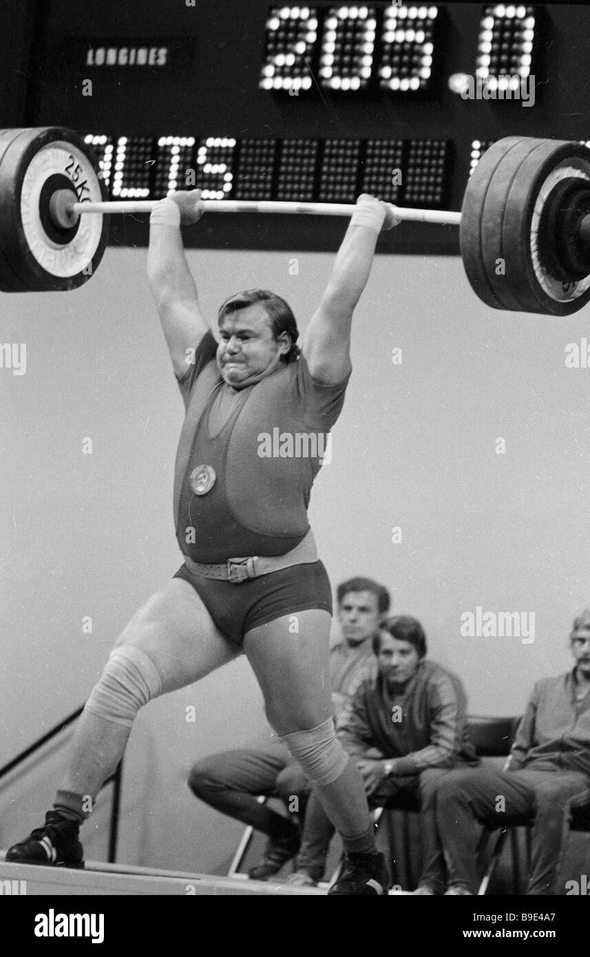 Weight lifter Jan Talts Stock Photo - Alamy