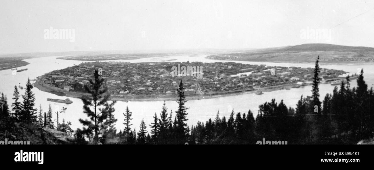 A bird s eye view of Kirensk Stock Photo - Alamy