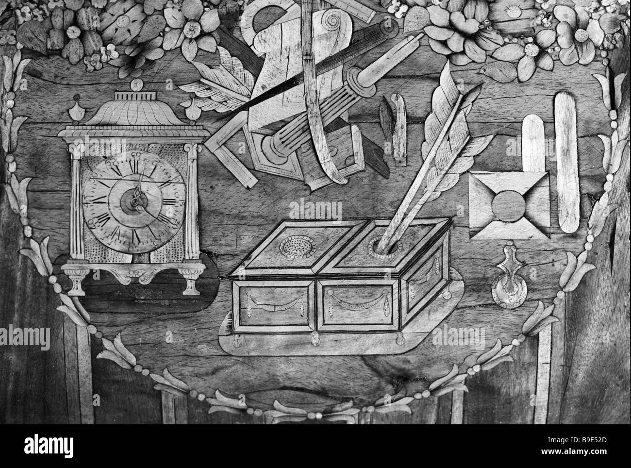 A detail of a bureau table top of Russian writer Nikolai Karamzin from ...