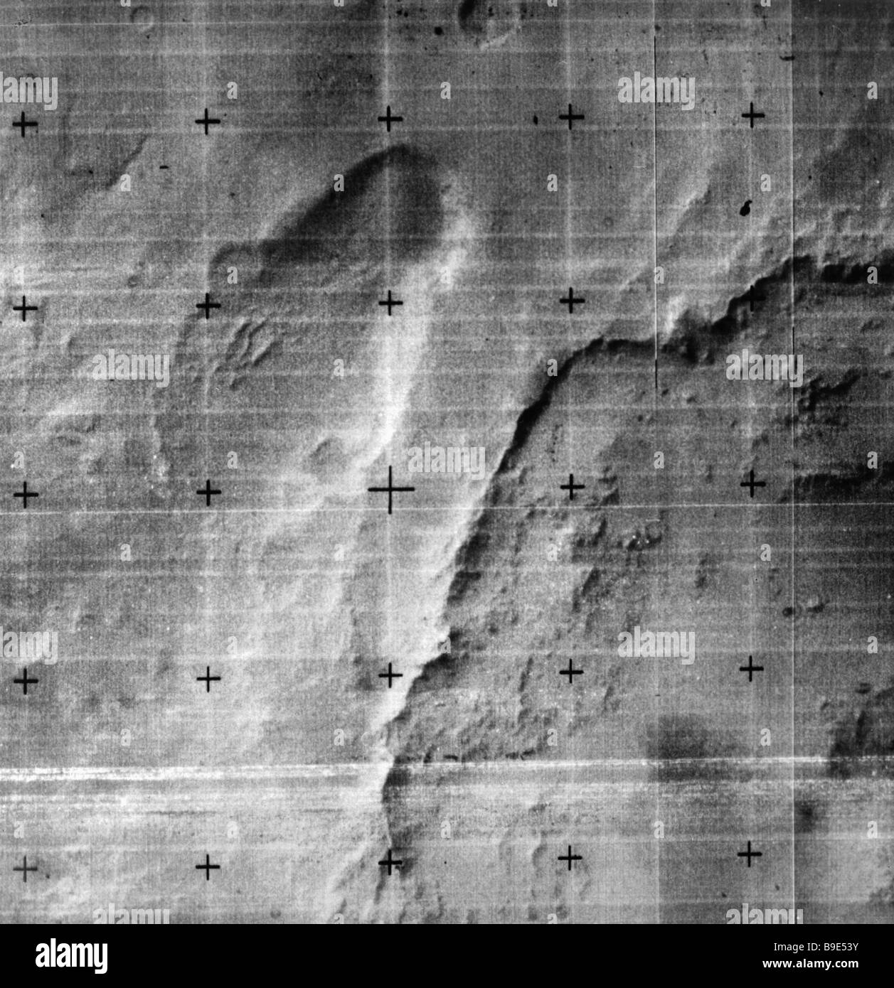 Image of Martian surface 100 km x 100 km received from the Mars 5 ...