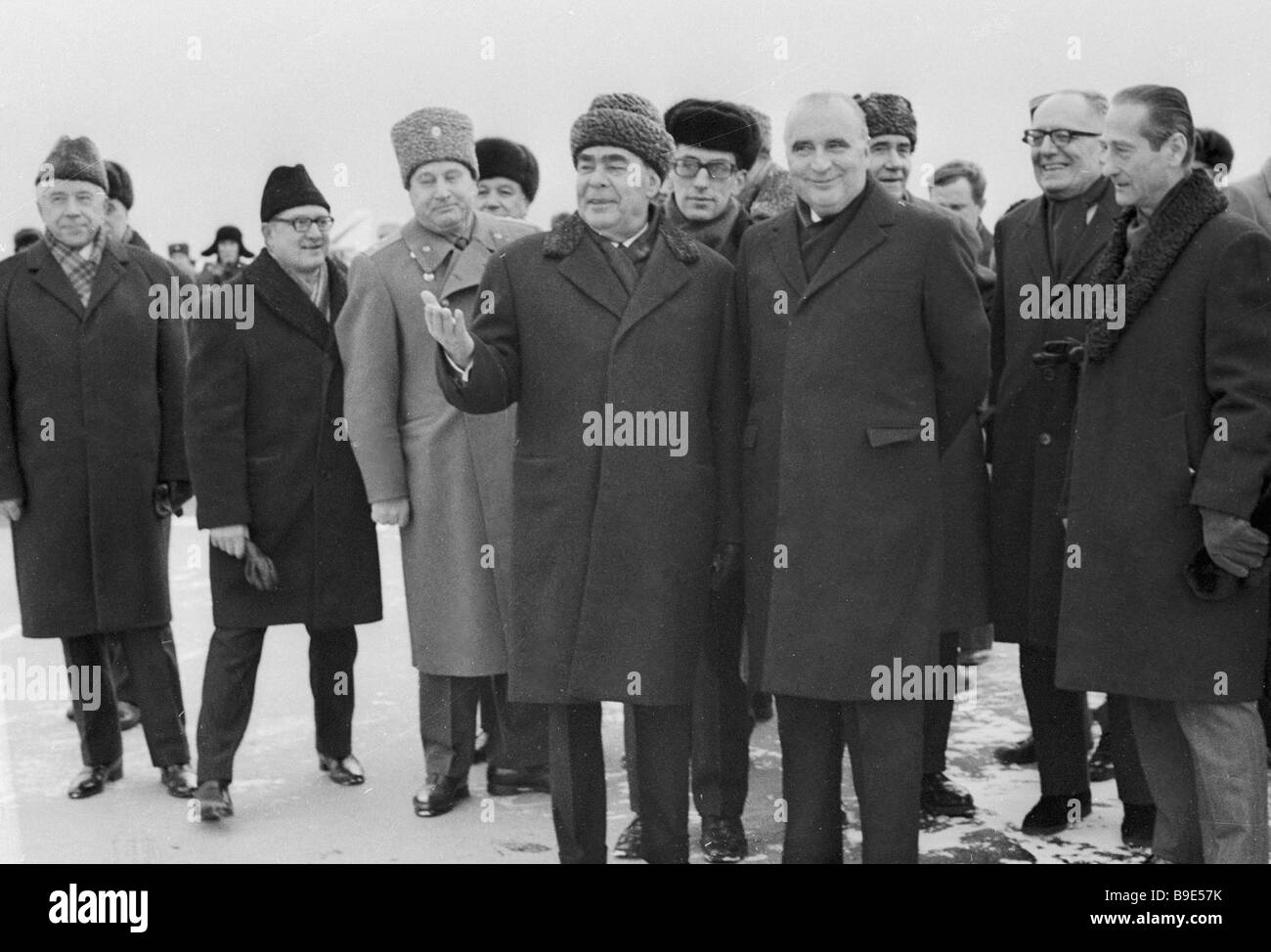 General Secretary of the CPSU Central Committee Leonid Brezhnev left ...