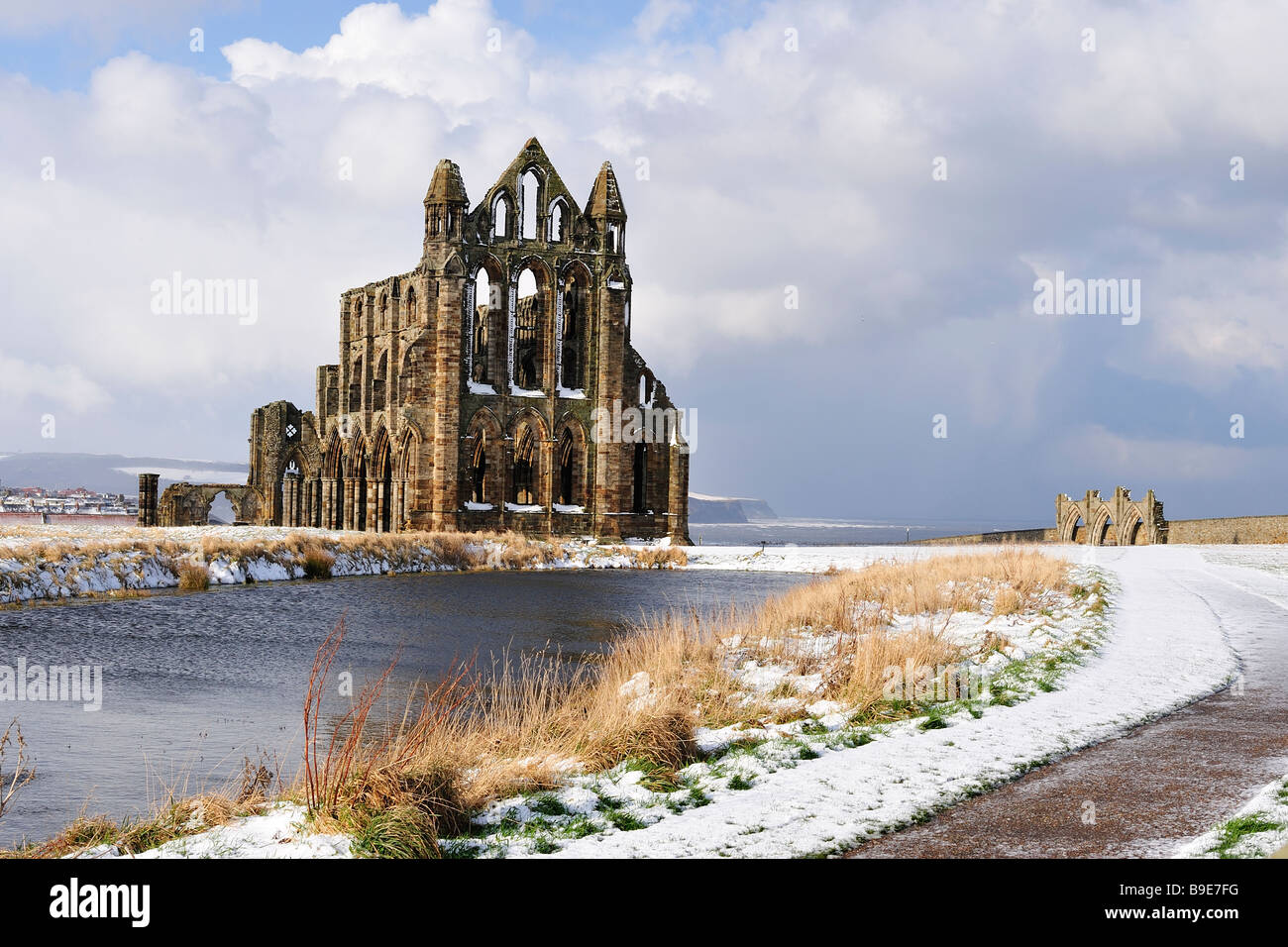 Whitby Abbey in winter Stock Photo - Alamy