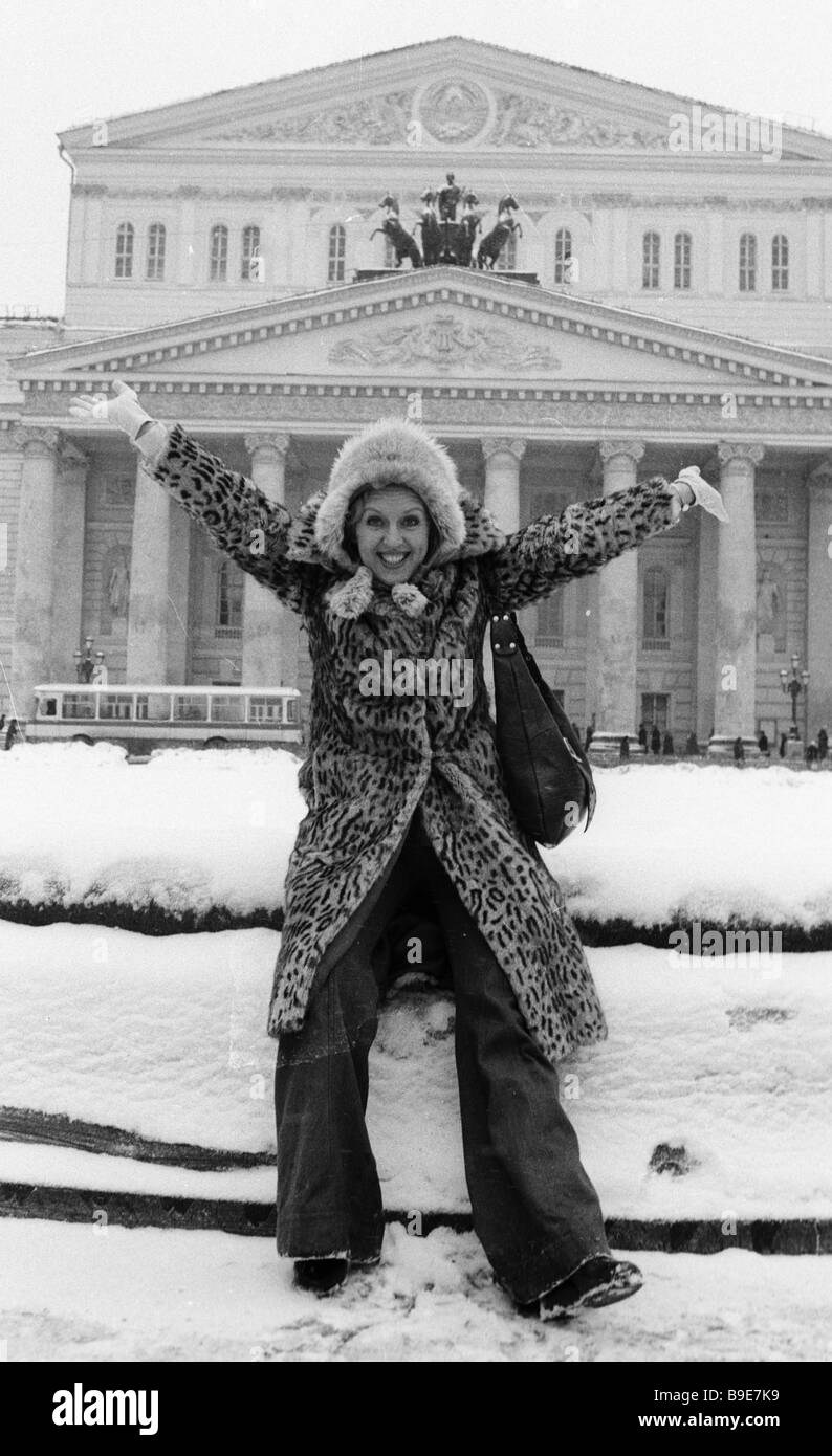 Radmila Karaklaic popular Yugoslav singer at the Bolshoi Theatre Moscow ...