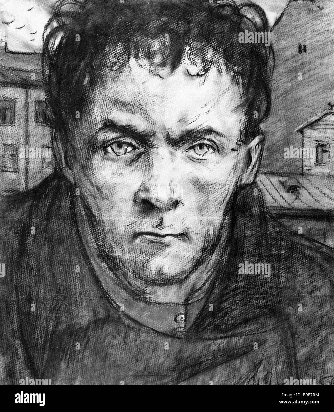 Reproduction of Ilya Glazunov s illustration Rogozhin to the novel Poor ...