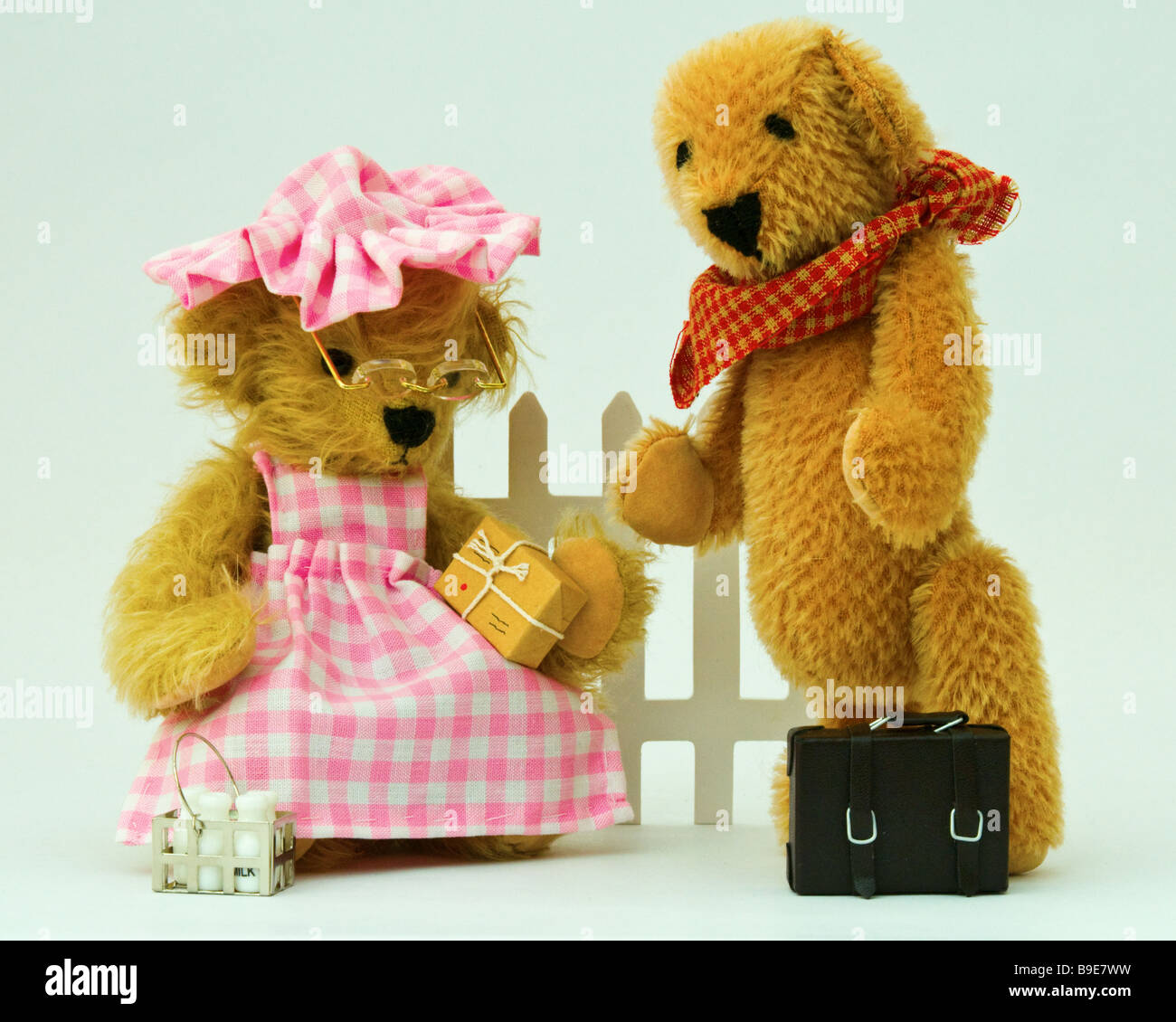 Miniature teddy bear meeting (Mini Bear Collection Stock Photo - Alamy