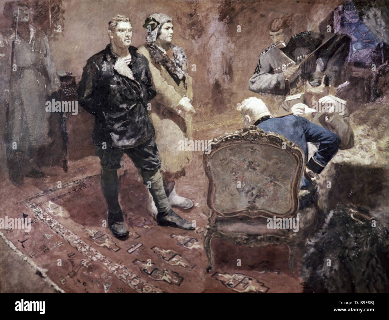 Reproduction of Boris Ioganson s painting The Interrogation of ...