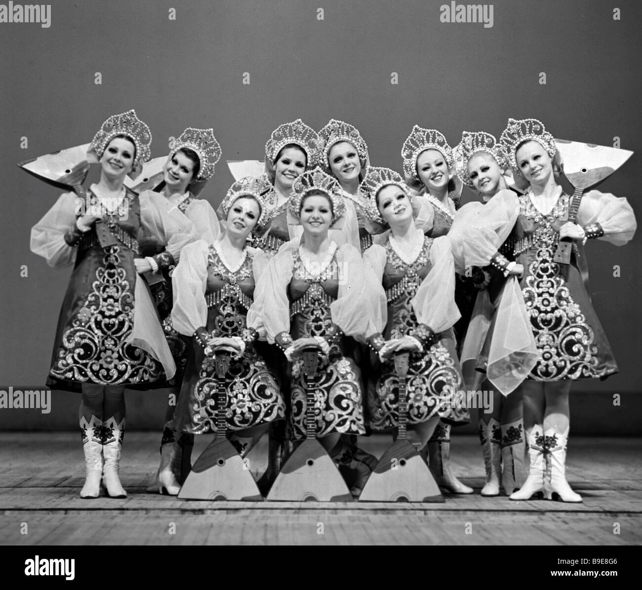 Song and dance ensemble of the Kiev military district showing a ...