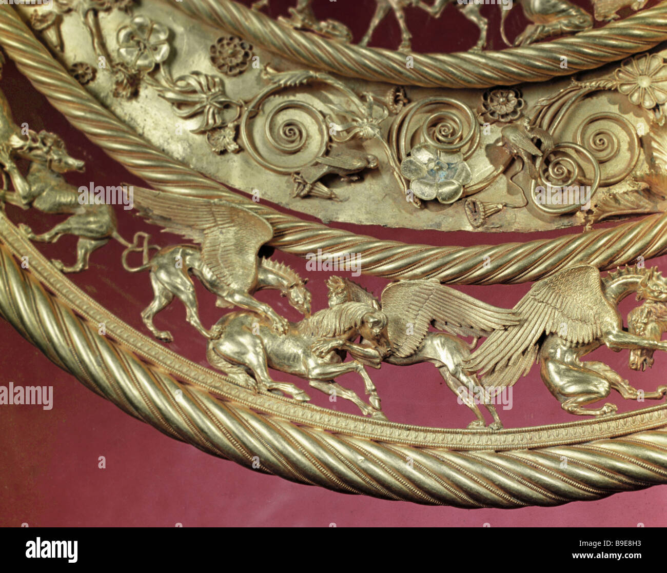4th century A D gold pectoral fragment from collection of Kiev Museum ...
