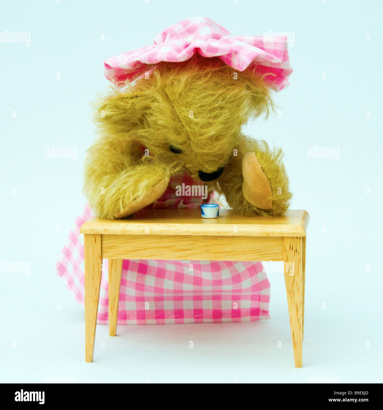 Miniature teddy bear sad (Mini Bear Collection Stock Photo - Alamy