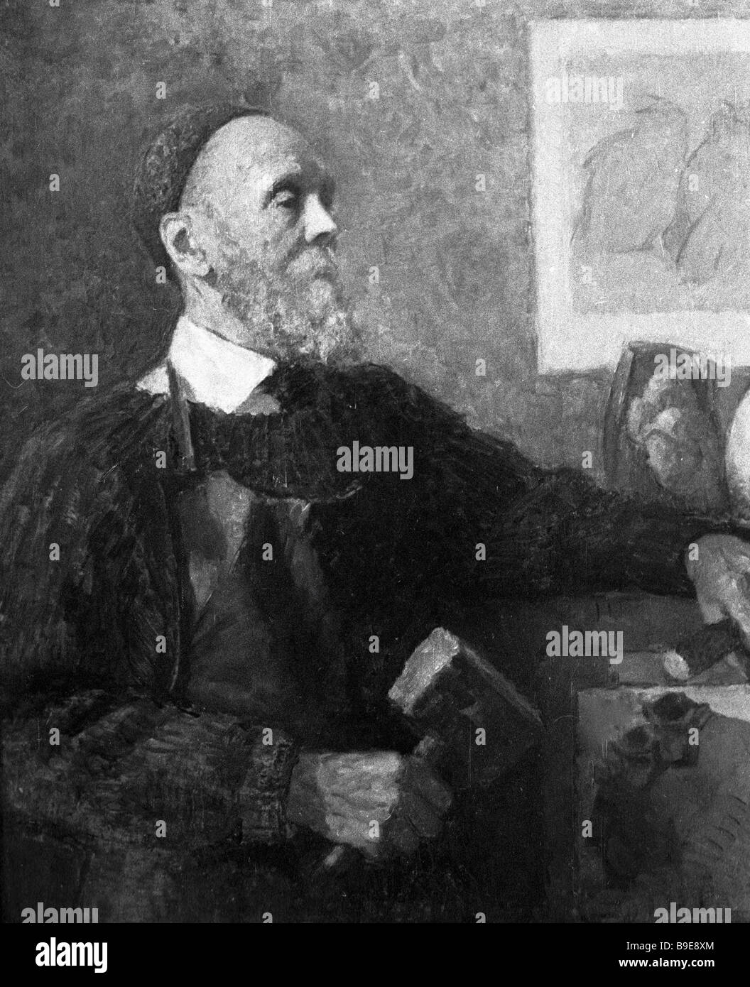 Reproduction of painting Self Portrait by V Vatagin Stock Photo - Alamy