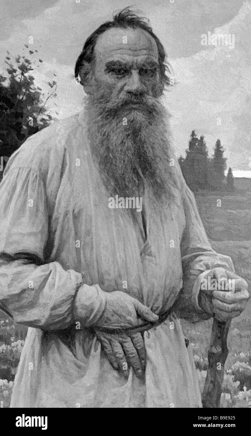 Replication of Boris Shcherbakov s Leo Tolstoy Portrait Stock Photo - Alamy