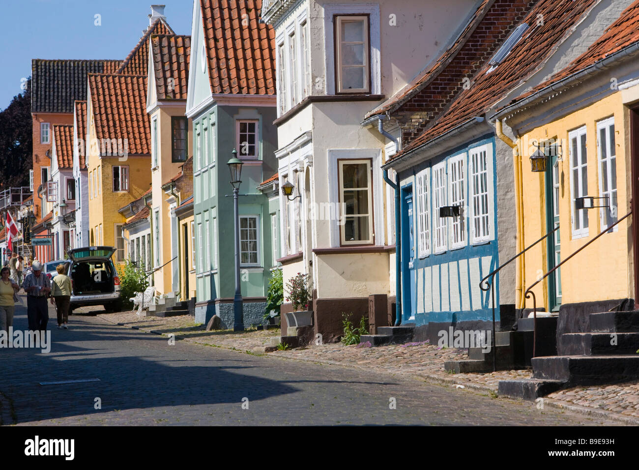 Historic centre Old City Ærøskøbing Ærø island Funen Denmark Stock ...