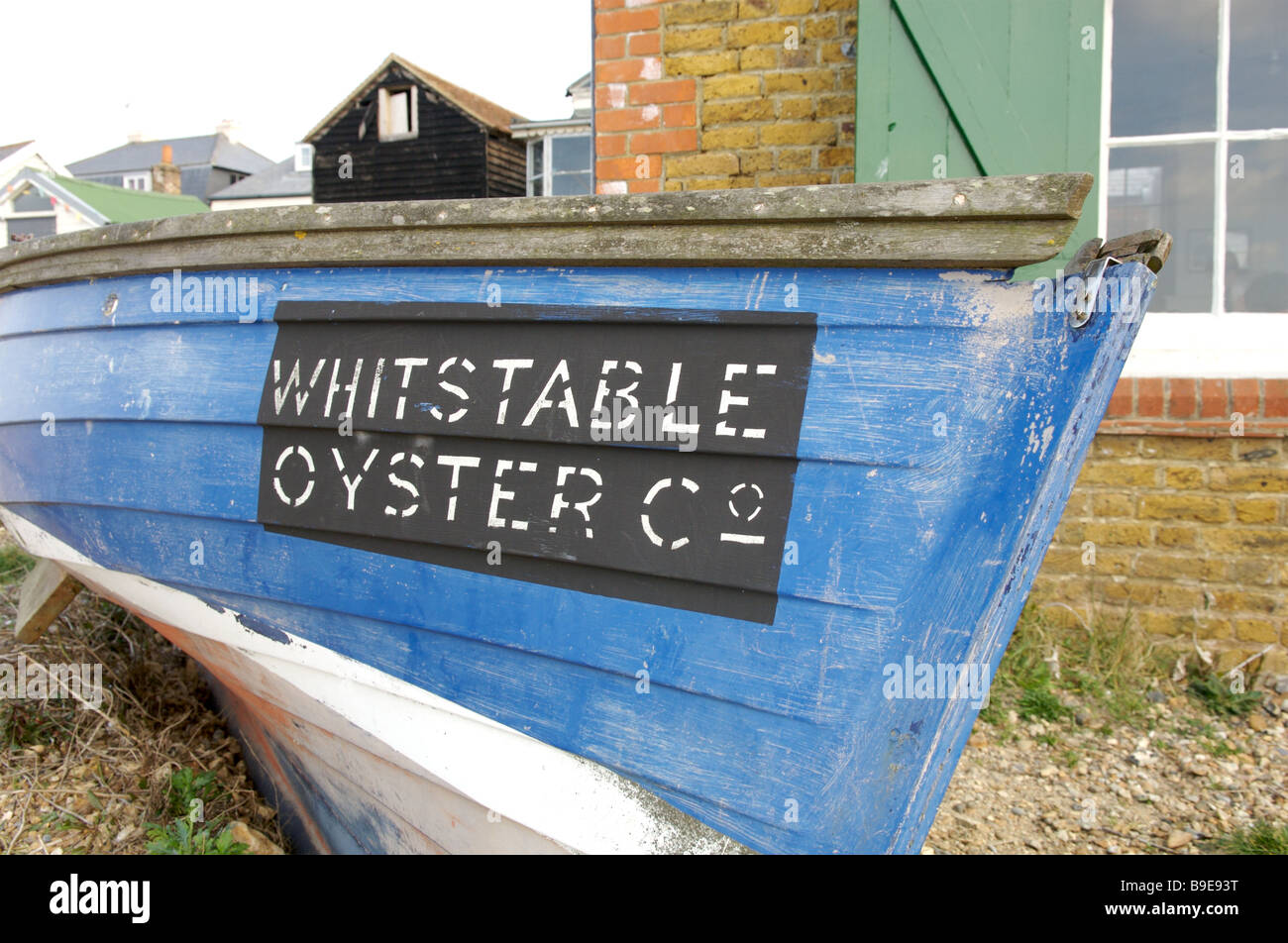Whitstable Oyster Company Boat Stock Photo - Alamy