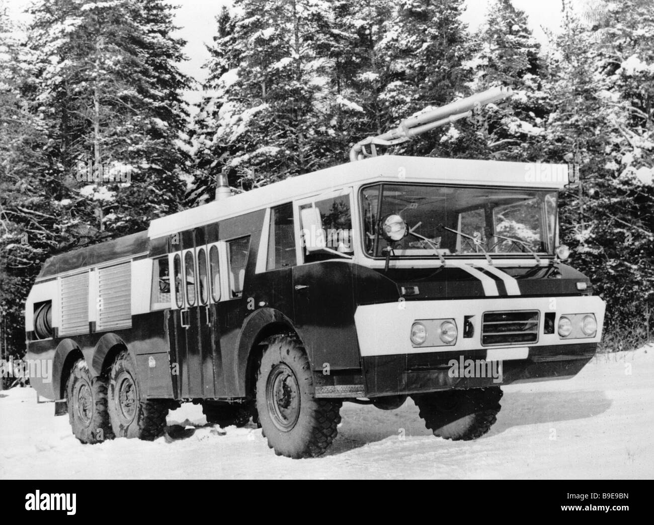 A new Soviet French fire engine Stock Photo - Alamy