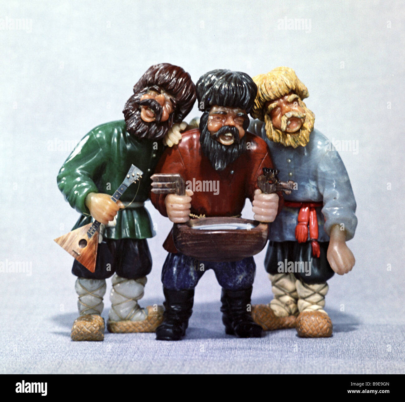 Ornamental stone sculpture Flaneurs by Vasily Konovalenko Stock Photo ...