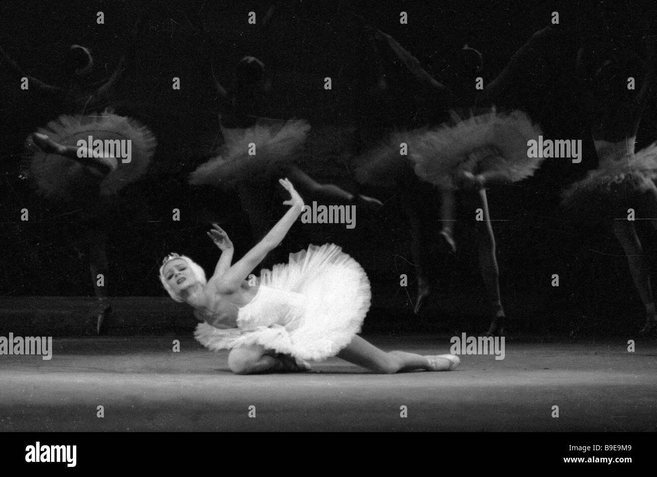 Ballerina Alla Mikhalchenko in the Swan Lake ballet staged by the ...