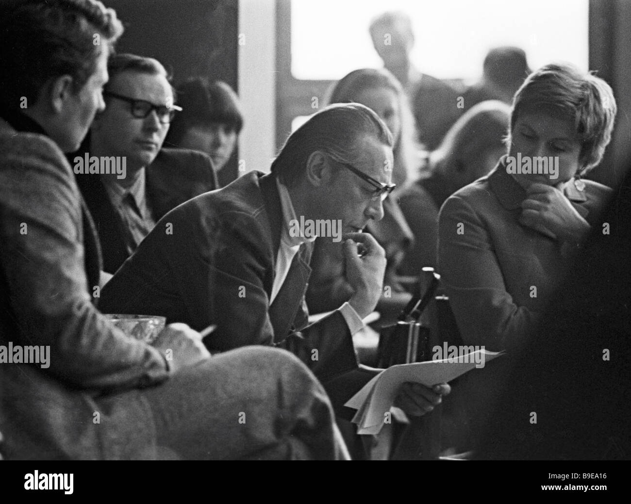 The Gorky Moscow Academic Art Theater chief stage manager Oleg Yefremov ...